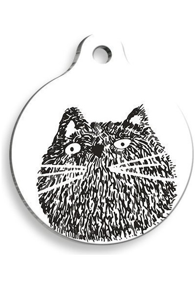 See Me Şaşkın Kedi Yuvarlak Kedi Künyesi