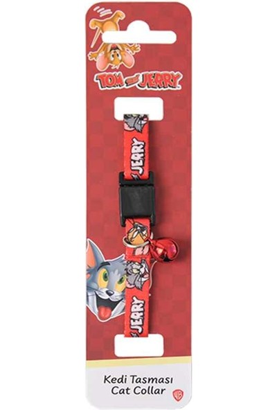 See Me Tom & Jerry Kırmızı Desenli Güvenlik Kilitli Ayarlanabilir Yumuşak Doku Kedi Boyun Tasması 22-30 cm See Me Tom & Jerry Kırmızı Desenli Güvenlik Kilitli Ayarlanabilir Yumuşak Doku Kedi Boyun Tasması 22-30 cm