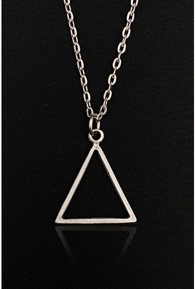 Safran Üçgen Geometrik Model 925 Ayar Gümüş Kaplama Unisex Kolye 1131-Z1 Safran Üçgen Geometrik Model 925 Ayar Gümüş Kaplama Unisex Kolye 1131-Z1