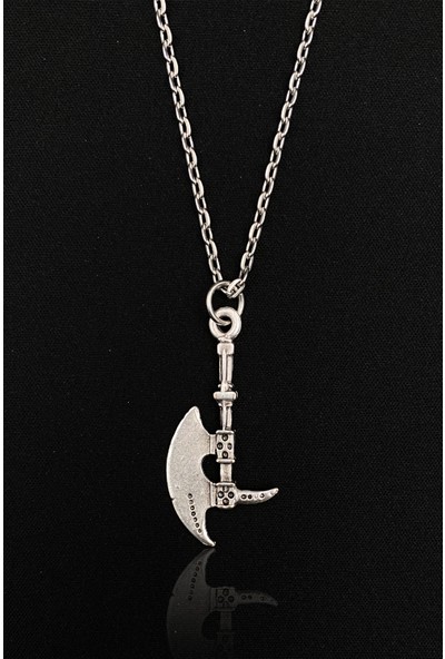 Safran Viking Antik Savaşçı Baltası Model 925 Ayar Gümüş Kaplama Unisex Kolye 1122-Z1 Safran Viking Antik Savaşçı Baltası Model 925 Ayar Gümüş Kaplama Unisex Kolye 1122-Z1