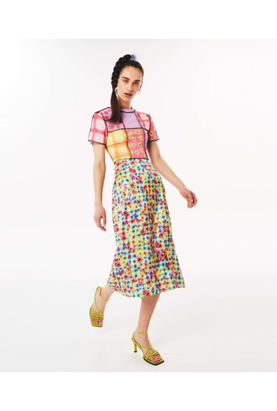 Twist Çiçek Desen Etek