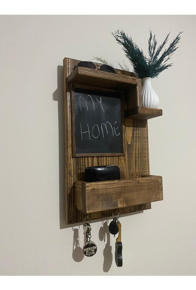 Ser Ticaret Ahşap Dekoratif Kara Tahtalı A-1 Anahtarlık