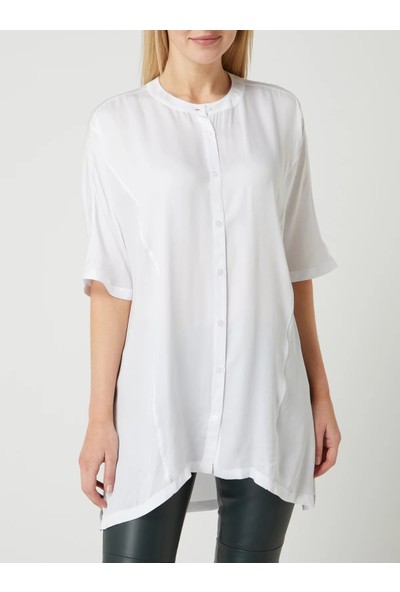 Renkli Store Karo Kauer Beyaz Salaş Uzun %100 Viskon Basic Gömlek Renkli Store Karo Kauer Beyaz Salaş Uzun %100 Viskon Basic Gömlek