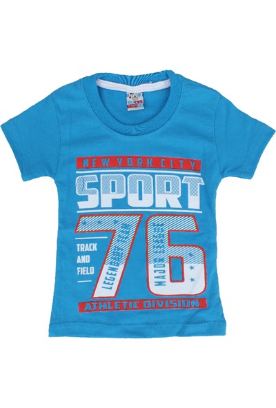 Erkek Çocuk 76 Sport Baskılı Tişört / 1-12 Yaş