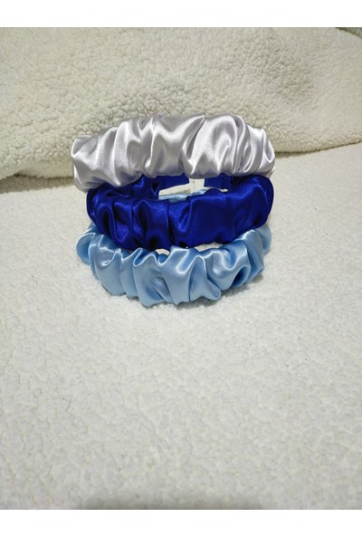 BM Ticaret 3'lü Saten Büzgülü Taç Seti