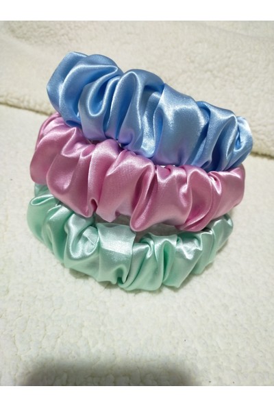 BM Ticaret 3'lü Saten Büzgülü Taç Seti