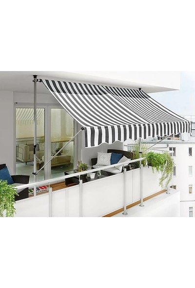 Evinizin Atolyesi Teleskopik Tente Gri-Beyaz 250X130 cm