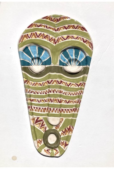Line Design El Yapımı Seramik Duvar Süsü African Series Colored Line Design El Yapımı Seramik Duvar Süsü African Series Colored