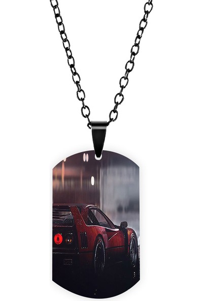 Ferrari F40 Baskılı Siyah Künye TYT300 Ferrari F40 Baskılı Siyah Künye TYT300