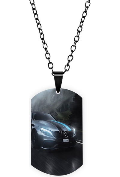 Mercedes Baskılı Siyah Künye TYT499