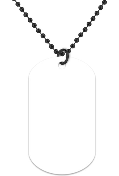 Poke-Topu Beyaz Baskılı Siyah Zincirli Künye/kolye YTKTRD1401 Poke-Topu Beyaz Baskılı Siyah Zincirli Künye/kolye YTKTRD1401