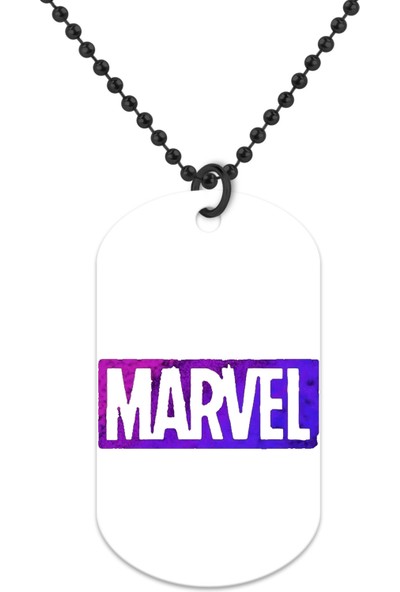 Marvel Baskılı Siyah Zincirli Künye/kolye YTKTRD1385 Marvel Baskılı Siyah Zincirli Künye/kolye YTKTRD1385