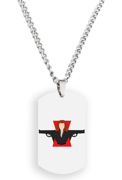 Black Widow Baskılı Künye/kolye YTKTRD046