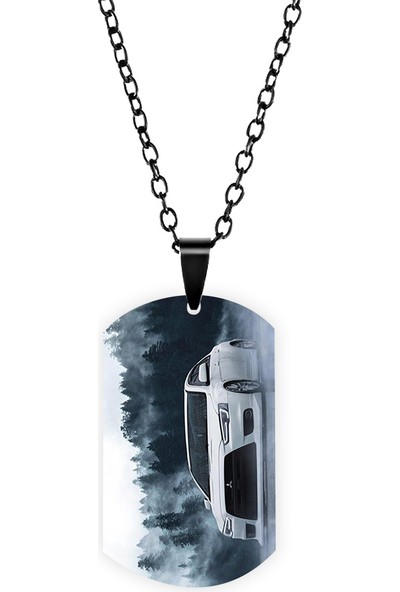 Mitsubishi Evo Baskılı Siyah Künye TYT1198