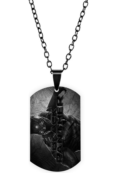 Black Panther Baskılı Siyah Künye TYT1313