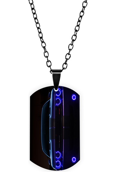 Dodge Challenger Baskılı Siyah Künye TYT1118 Dodge Challenger Baskılı Siyah Künye TYT1118