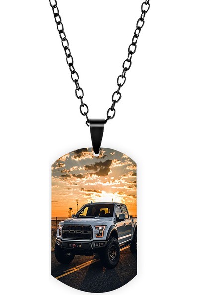 Ford Raptor Baskılı Siyah Künye TYT340 Ford Raptor Baskılı Siyah Künye TYT340