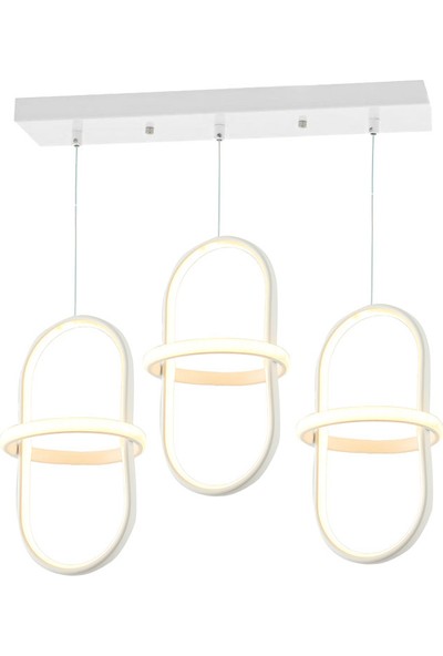 TT Aydınlatma TT006-3S-BY Minyon Modeli 3'lü Mat Beyaz Sıralı LED Avize TT Aydınlatma TT006-3S-BY Minyon Modeli 3'lü Mat Beyaz Sıralı LED Avize
