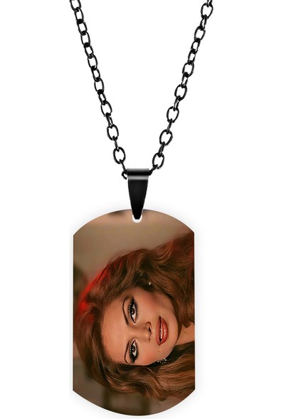 Türkan Şoray Baskılı Siyah Künye TYT1301