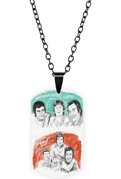 Hababam Sınıfı Baskılı Siyah Künye TYT673 Hababam Sınıfı Baskılı Siyah Künye TYT673