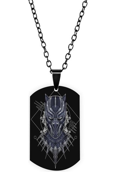 Kara Panter Baskılı Siyah Künye TYT865