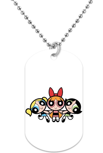 Rowalsi Powerpuff Girls Baskılı Gümüş Zincirli Künye/kolye YTKTRD1244 Rowalsi Powerpuff Girls Baskılı Gümüş Zincirli Künye/kolye YTKTRD1244