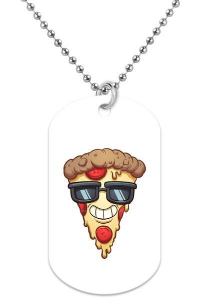 Rowalsi Gözlüklü Pizza Dilimi Baskılı Gümüş Zincirli Künye/kolye YTKTRD1159 Rowalsi Gözlüklü Pizza Dilimi Baskılı Gümüş Zincirli Künye/kolye YTKTRD1159