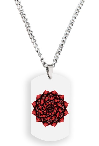 Rowalsi Kırmızı Çiçek Künye/kolye YTKTRD885