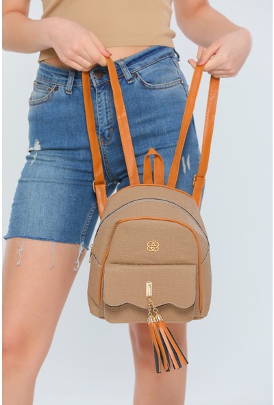 Vizon Kadın Ön Detaylı Sırt Çantası