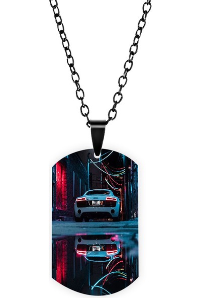 Rowalsi Audi Baskılı Siyah Künye TYT164