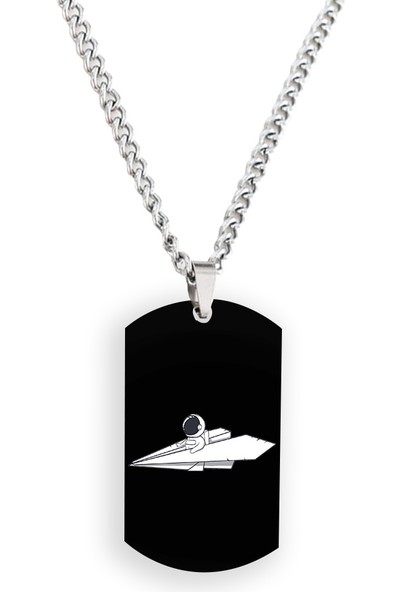 Rowalsi Uçan Kağıgt Astranot Baskılı Künye/kolye YTKTRD089