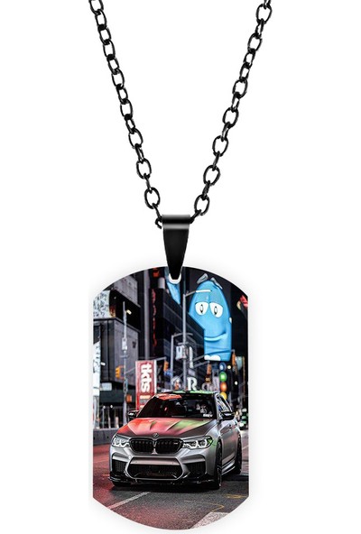 Rowalsi Bmw M5 Baskılı Siyah Künye TYT216