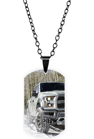 Rowalsi Ford Raptor Baskılı Siyah Künye TYT341 Rowalsi Ford Raptor Baskılı Siyah Künye TYT341