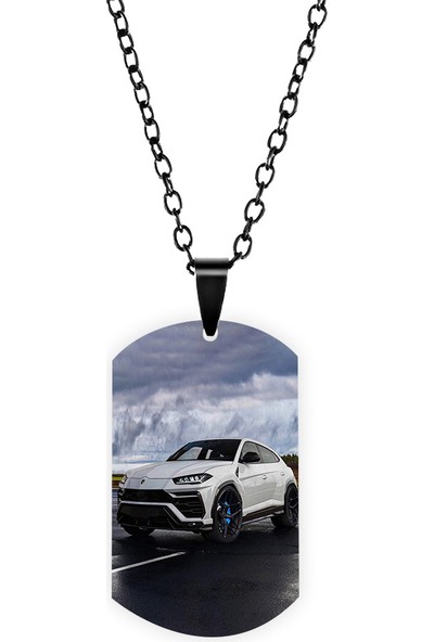 Rowalsi Lamborghini Urus Baskılı Siyah Künye TYT439 Rowalsi Lamborghini Urus Baskılı Siyah Künye TYT439