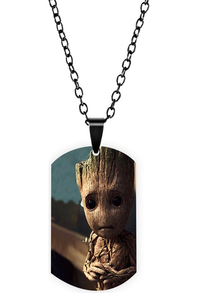 Rowalsi Groot Baskılı Siyah Künye TYT930 Rowalsi Groot Baskılı Siyah Künye TYT930