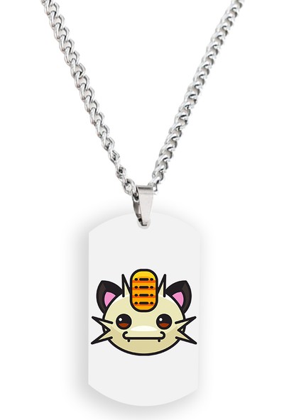 Rowalsi Meowth-Pokemon Baskılı Künye/kolye YTKTRD552 Rowalsi Meowth-Pokemon Baskılı Künye/kolye YTKTRD552