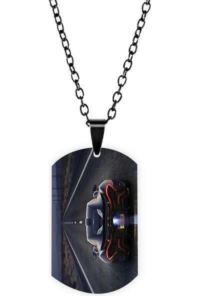 Rowalsi Mc Laren Baskılı Siyah Künye TYT1070 Rowalsi Mc Laren Baskılı Siyah Künye TYT1070