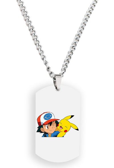 Rowalsi Ash-Pikaçu Baskılı Künye/kolye YTKTRD477