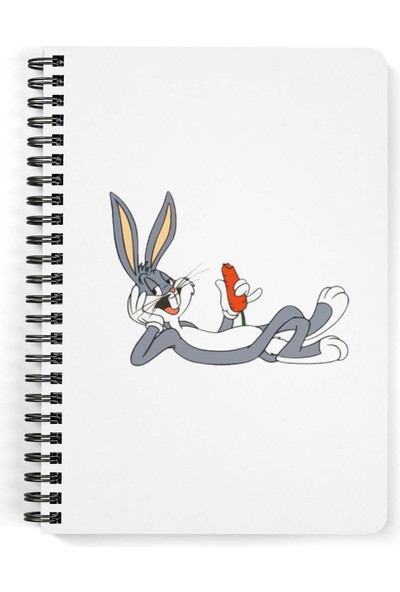 Astak Bugs Bunny Baskılı Ahşap Kapaklı Defter 15X20 cm DFT220