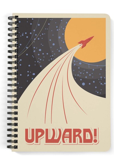 Astak Upward Baskılı Ahşap Kapaklı Defter 15X20 cm DFT582