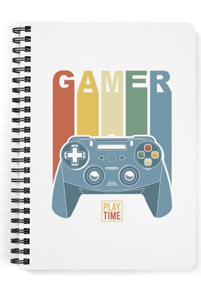 Astak Gamer Baskılı Ahşap Kapaklı Defter 15X20 cm DFT1731
