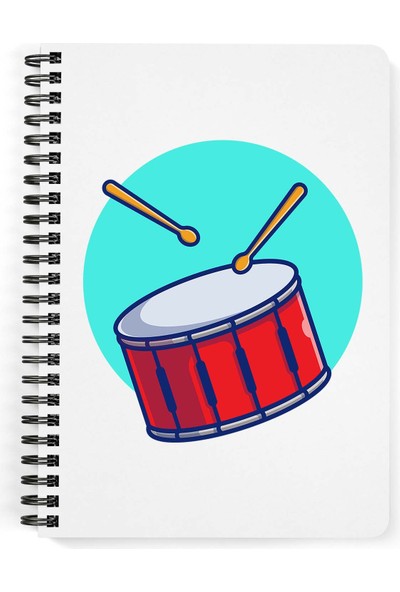 Astak Davul Baskılı Ahşap Kapaklı Defter 15X20 cm DFT1640