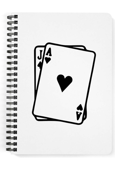 Astak Iskambil Kağıdı Baskılı Ahşap Kapaklı Defter 15X20 cm DFT6537 Astak Iskambil Kağıdı Baskılı Ahşap Kapaklı Defter 15X20 cm DFT6537
