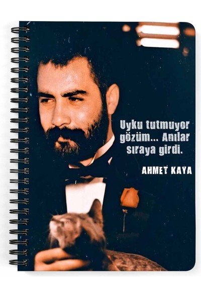 Astak Ahmet Kaya Baskılı Ahşap Kapaklı Defter 15X20 cm DFT3979