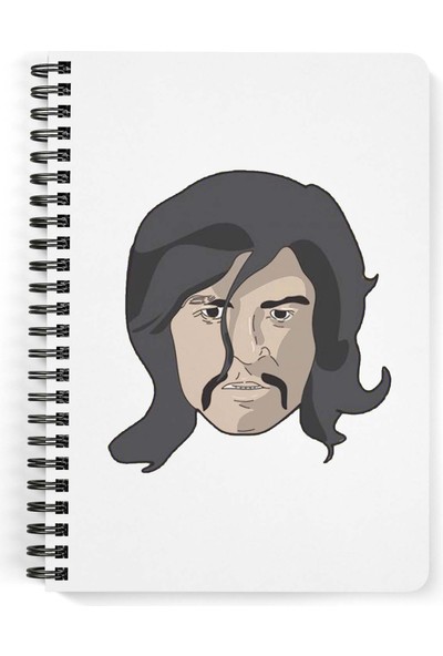 Astak Tarkan Yeşilçam Baskılı Ahşap Kapaklı Defter 15X20 cm DFT191