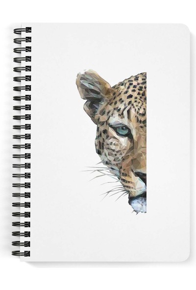 Astak Leopar Baskılı Ahşap Kapaklı Defter 15X20 cm DFT313