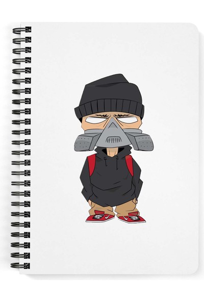 Astak Rapper Baskılı Ahşap Kapaklı Defter 15X20 cm DFT6618