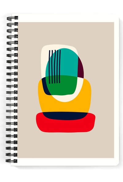 Astak Şekiller Baskılı Ahşap Kapaklı Defter 15X20 cm DFT5216