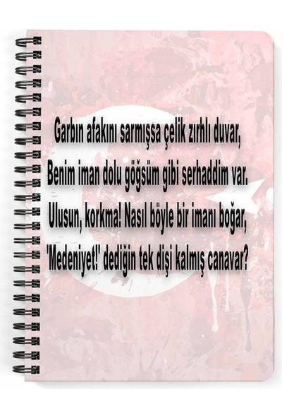 Astak Istiklal Marşı Baskılı Ahşap Kapaklı Defter 15X20 cm DFT2644 Astak Istiklal Marşı Baskılı Ahşap Kapaklı Defter 15X20 cm DFT2644