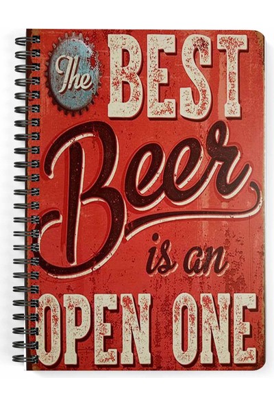 Astak Beer Baskılı Ahşap Kapaklı Defter 15X20 cm DFT2780 Astak Beer Baskılı Ahşap Kapaklı Defter 15X20 cm DFT2780